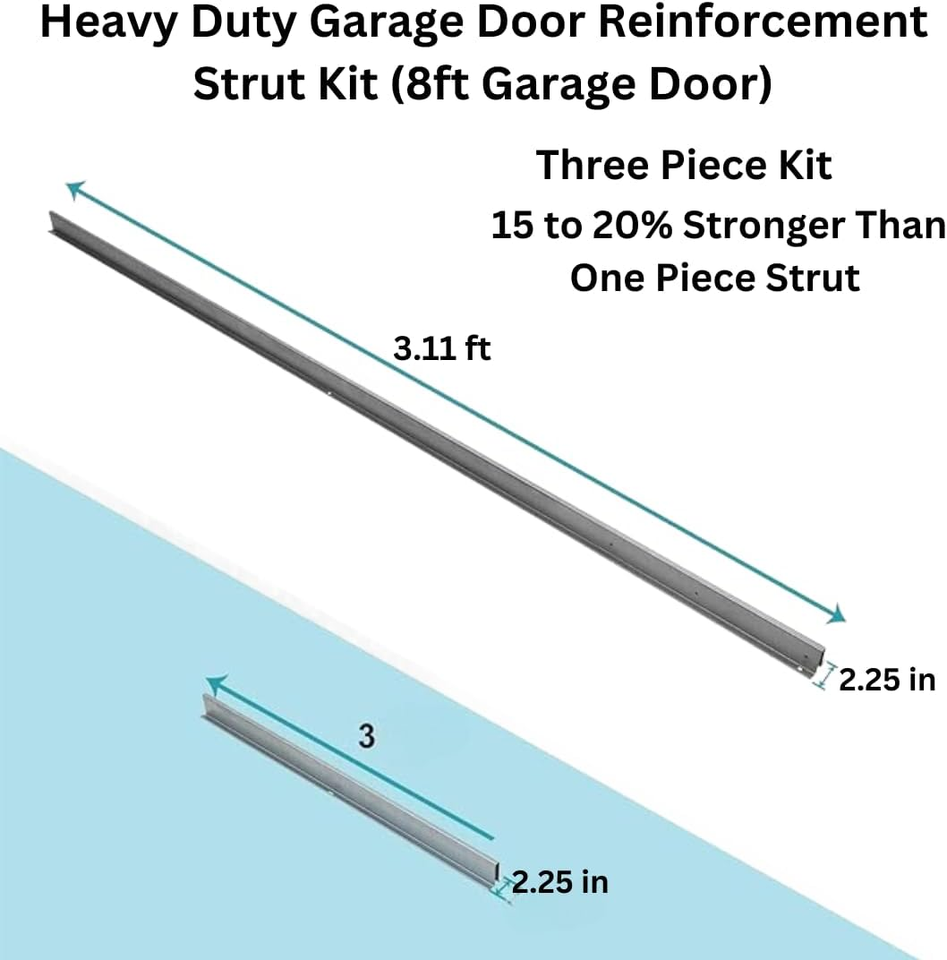 Heavy Duty Garage Door Support Reinforcement Strut Kit for 8FT Garage ...