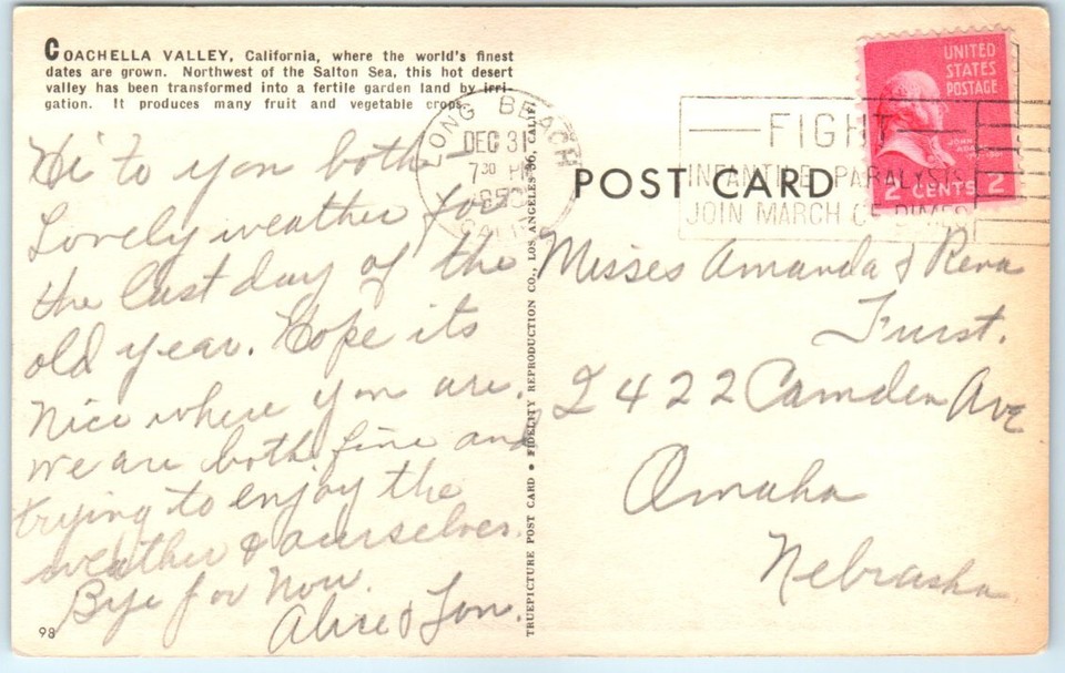 Postcard - Coachella Valley, California | eBay