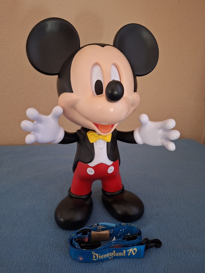 Disneyland Mickey Mouse Animated Talking Popcorn Bucket 70th ...