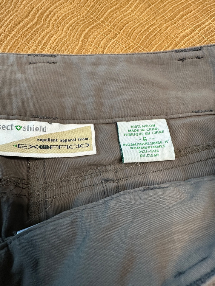 EXOFFICIO INSECT SHIELD NYLON CARGO PANTS WOMENS SZ 6 GORPCORE | eBay