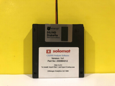 Solomat 2300B4012 CS2000 Analysis Software Disk 2 of 2 Floppy Software ...