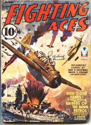 FIGHTING ACES-JAN 1943-DAVID GOODIS-ORLANDO RIGONI-WW II PULP FICTION ...