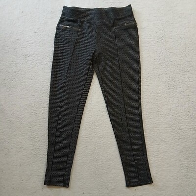 Lark Grey Pants Womens Large Black Pull On Elastic Waist Stretch ...