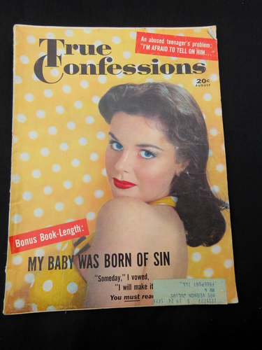 TRUE CONFESSIONS MAGAZINE AUGUST 1958 WOMEN'S INTEREST, PULP FICTION ...