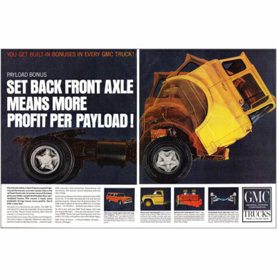 1962 GMC Trucks: Set Back Front Axle Vintage Print Ad | eBay