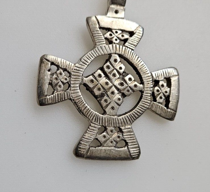 Handmade Ethiopian Coptic Pendant silver Coptic Cross religious ...