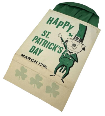Vtg Dry Cleaners Advertising Pocket Square Hanky St Patricks Day ...