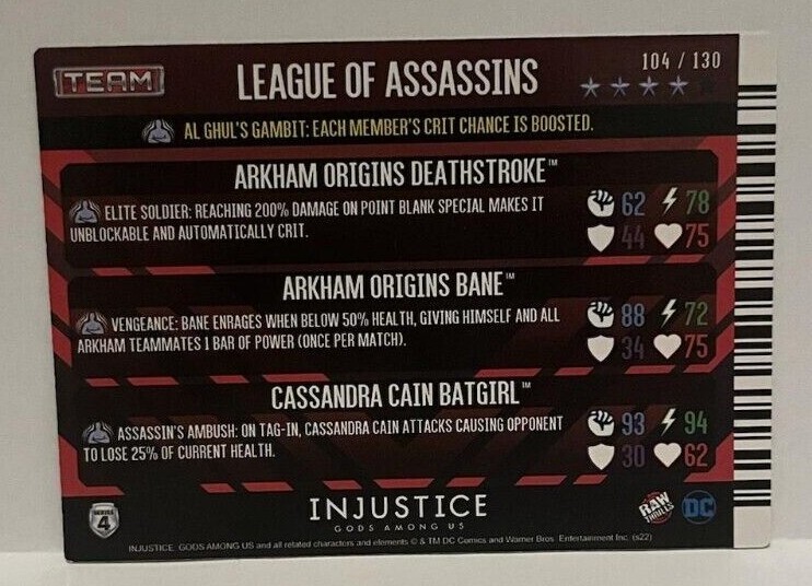 DC Injustice Gods Among Us Arcade BOSS, GEAR and TEAM Cards Series 4 ...