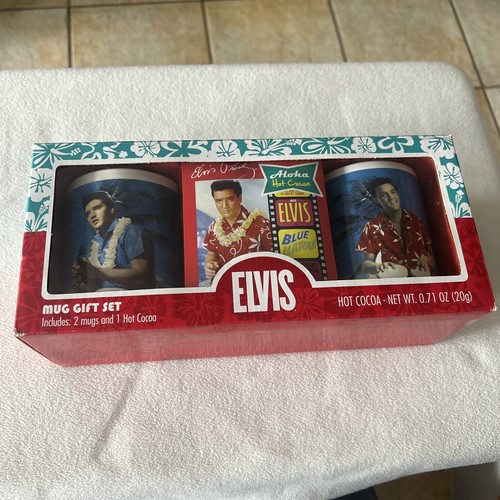 NEW ELVIS PRESLEY MUG GIFT SET with Hot Cocoa Mix and 2 Mugs | eBay
