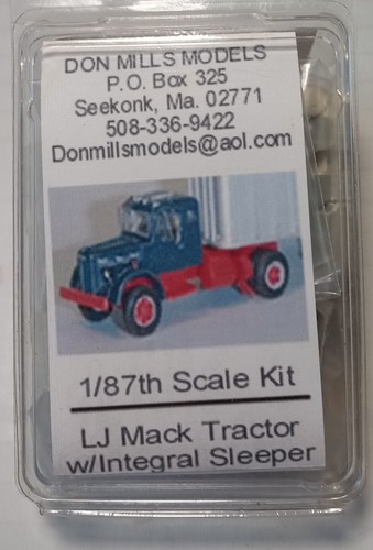 Don Mills Models #87-40 1940-1956 LJ Mack Tractor w/Integral Sleeper 1: ...