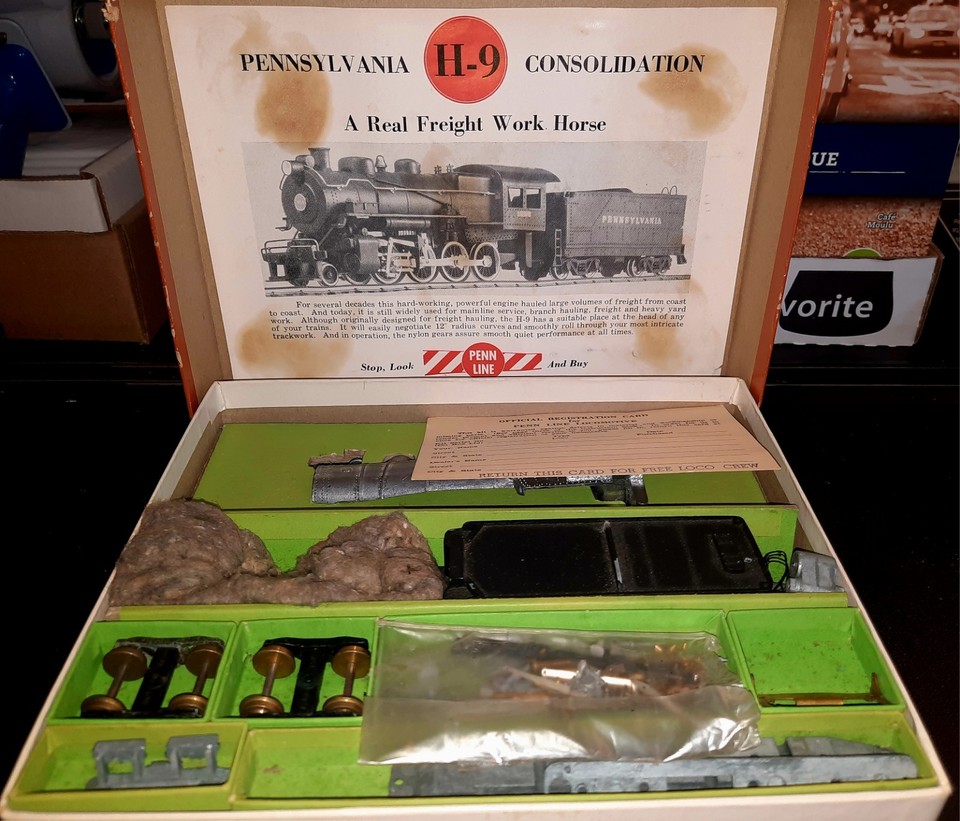 Vintage Penn Line Ho Scale PRR H-9 Consolidation 2-8-0 Kit Partially ...
