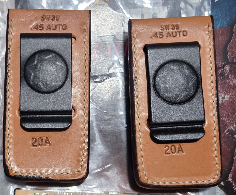 Bianchi Double/Single 1911 Single Stack Magazine Carriers for .45/9mm ...