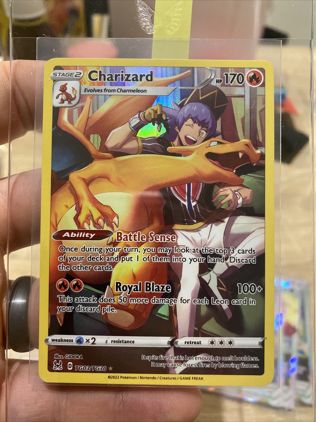 Pokemon TCG Card Charizard TG03/TG30 Lost Origins Trainer Gallery Full ...