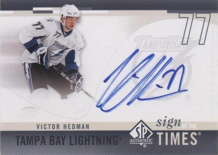 2010-11 SP Authentic - Sign of the Times Victor Hedman #SOT-VH (AU) for ...