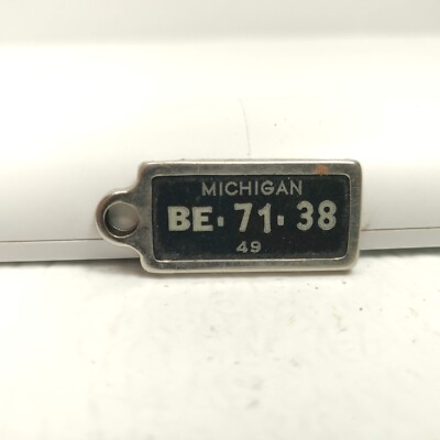 RARE VTG Disabled Veterans Mini License Plate Key Chain Ring Tag ...