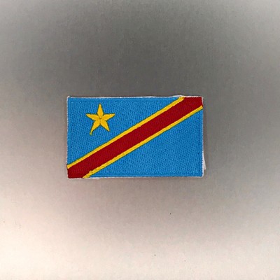 Democratic Republic of the Congo Flag Patch —Iron On Badge Embroidered ...