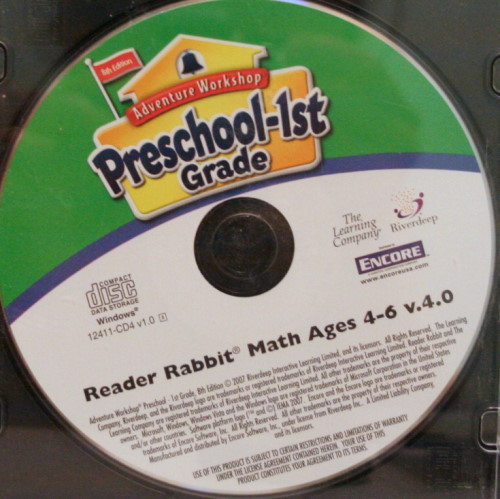 Preschool-1st Grade, 4 CD-ROMs: Reader Rabbit, Arthur, Blue's Clues, Dr ...