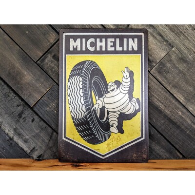 Michelin Tire Sign - Retro Style Michelin Signs - 12in x 8in | eBay