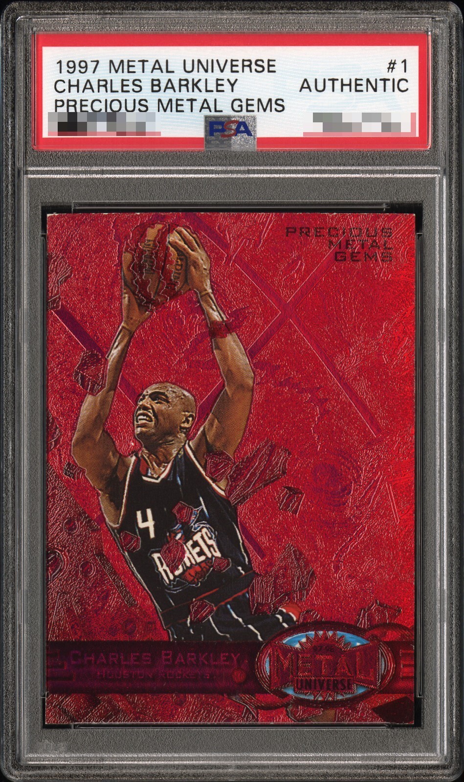 PSA Autentic 1997 Metal Universe Precious Metal Gems PMG Red Charles ...