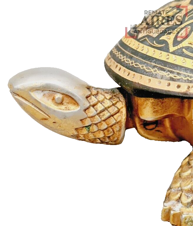 Vtg. Nice bronze doorbell f/hotel desk, damascened, made by BOJ in Eibar, Spain | eBay