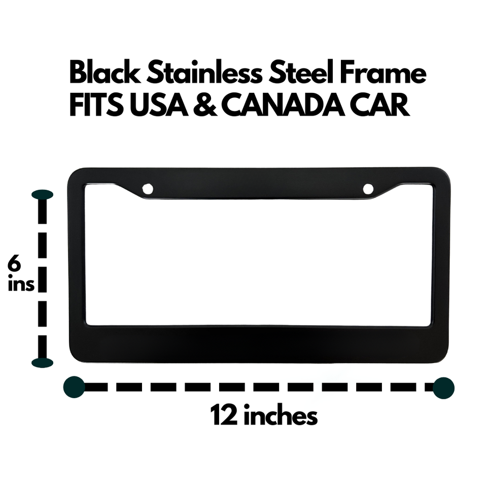 RAV4 Black License Plate Frame Stainless Steel - Fits Toyota - Free ...
