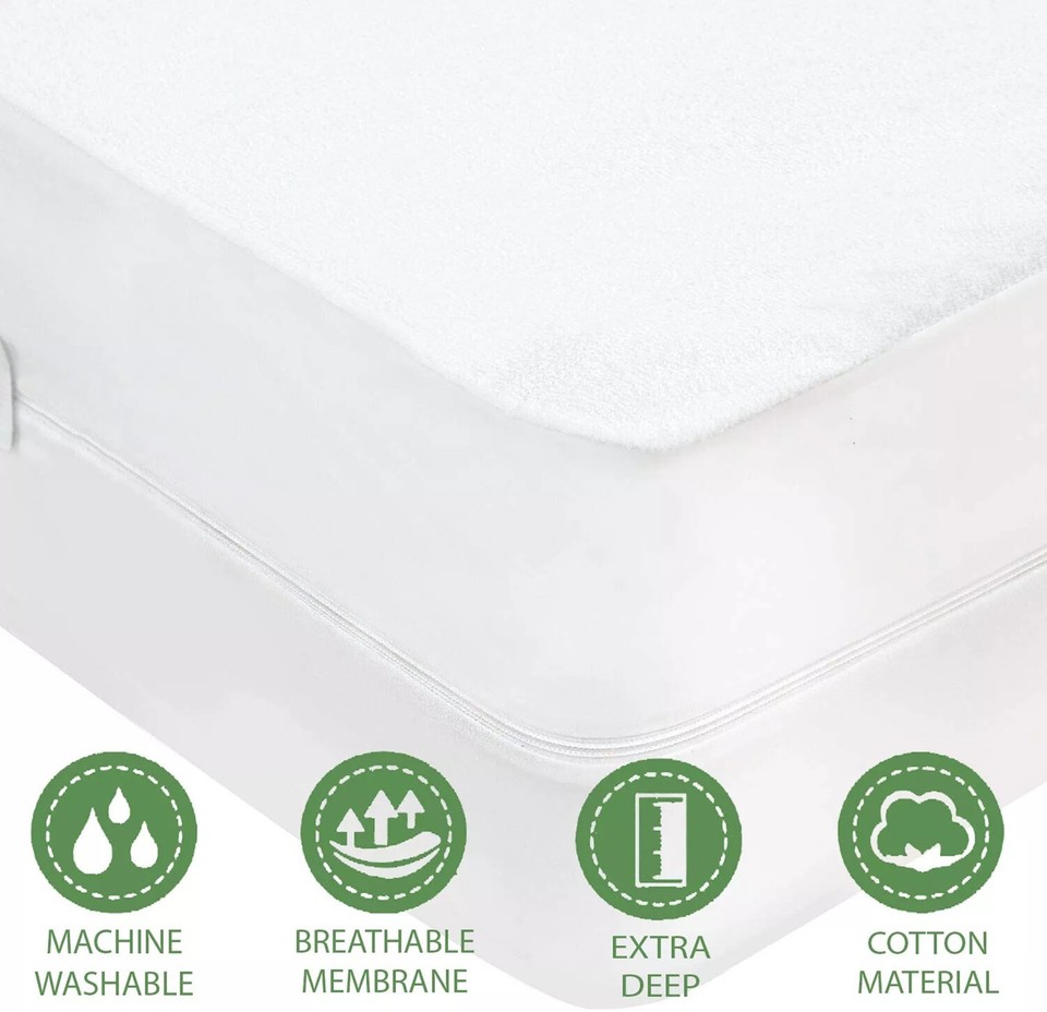 Zip Encasement Mattress Cover Anti-Bed Bug Mattress Protector - Zip ...