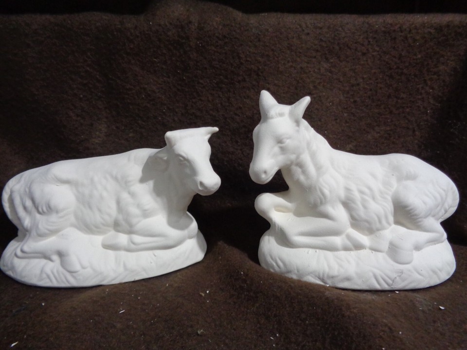 E237 - Ceramic Bisque 21 Piece Atlantic Nativity Set (With 2 Rods) -U ...