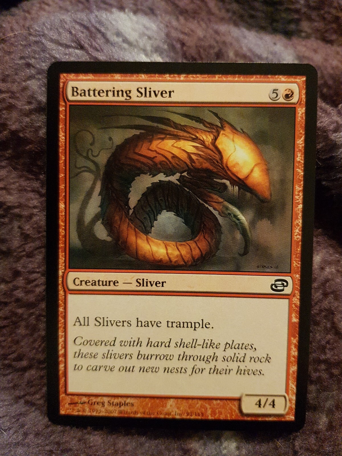 1x MTG Magic The Gathering TCG Battering Sliver Common - Planar Chaos ...