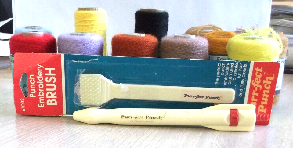 Punch Craft Needle Magic Acrylic Thread Pen Brush 12 Spools Partial ...