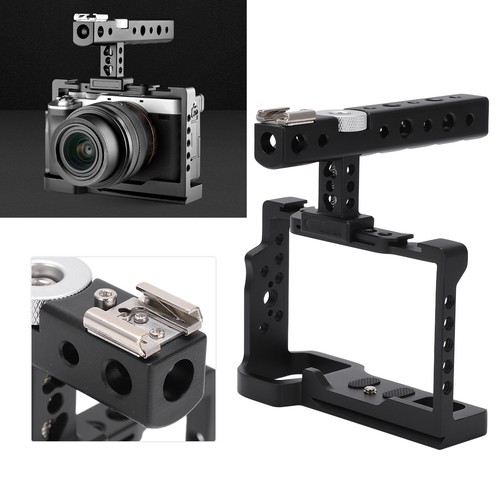 Metal DSLR Camera Cage With Top Handle Grip For A7C Camera HB0 | eBay