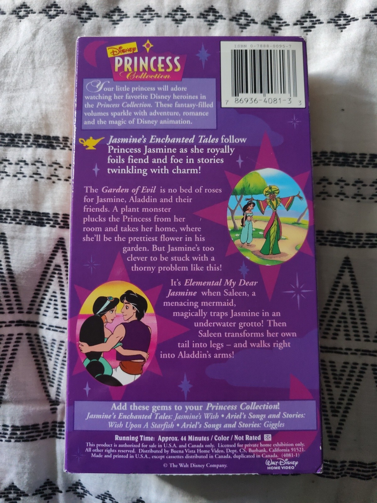 Princess Collection Jasmine's Enchanted Tales Greatest Treasure VHS ...