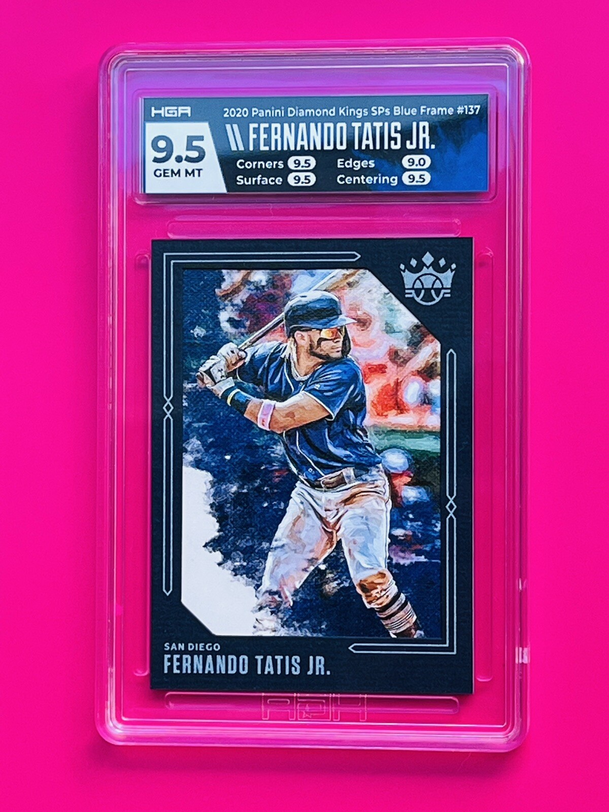 Fernando Tatis Jr. 2020 Panini Diamond Kings—SP Blue Frame #137 HGA 9.5 ...