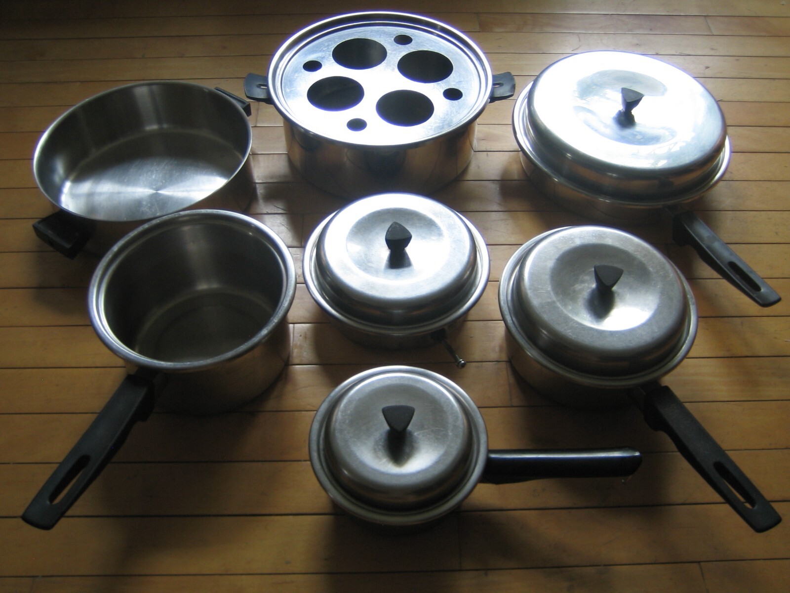 Vintage 1960 12-Piece SET WEST BEND THERMOCORE Cookware Pots Pans Lids ...