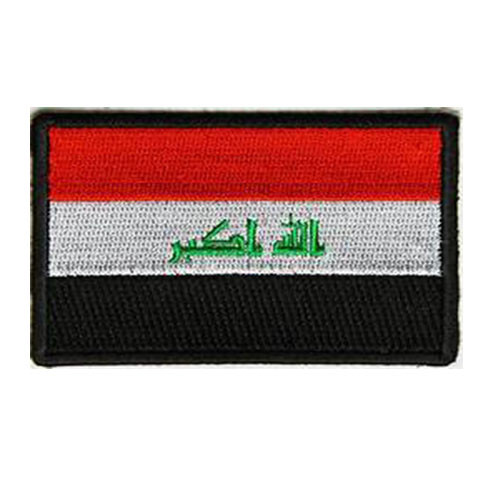 Iraq Flag Patch Black Border Banner Embroidered FAST US SHIPPING | eBay