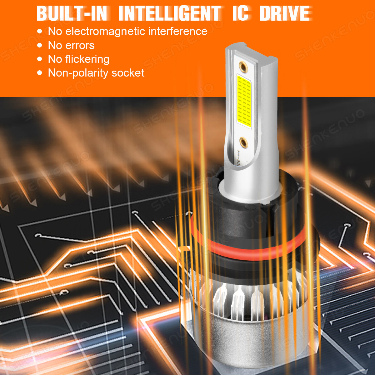 For Ford Mustang 1990-2004 9007 HB5 Plug&Play White LED Headlamp High ...