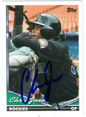 Chris Jones autographed Baseball Card (Colorado Rockies) 1994 Topps ...