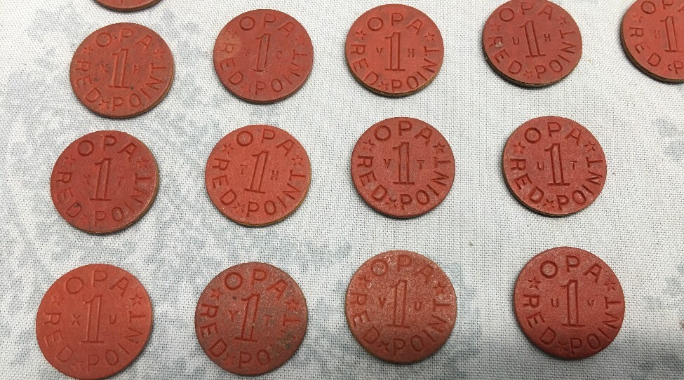 WWII~OPA Coin Collection 26 of 30~Red 1 Point Tokens~ All Different ...