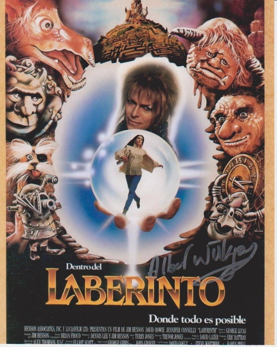 Albert Wilkinson Signed 8x10 Poster Photo - Labyrinth Starring David ...