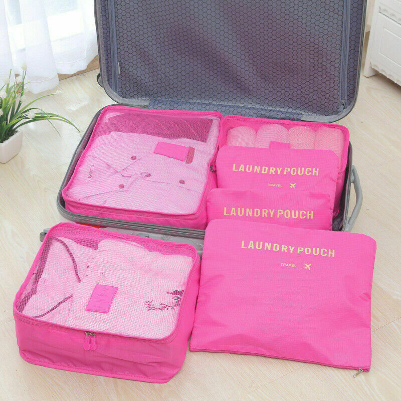 6PCS Luggage Packing Cubes Bag Organizer Suitcase Set For Travel ...