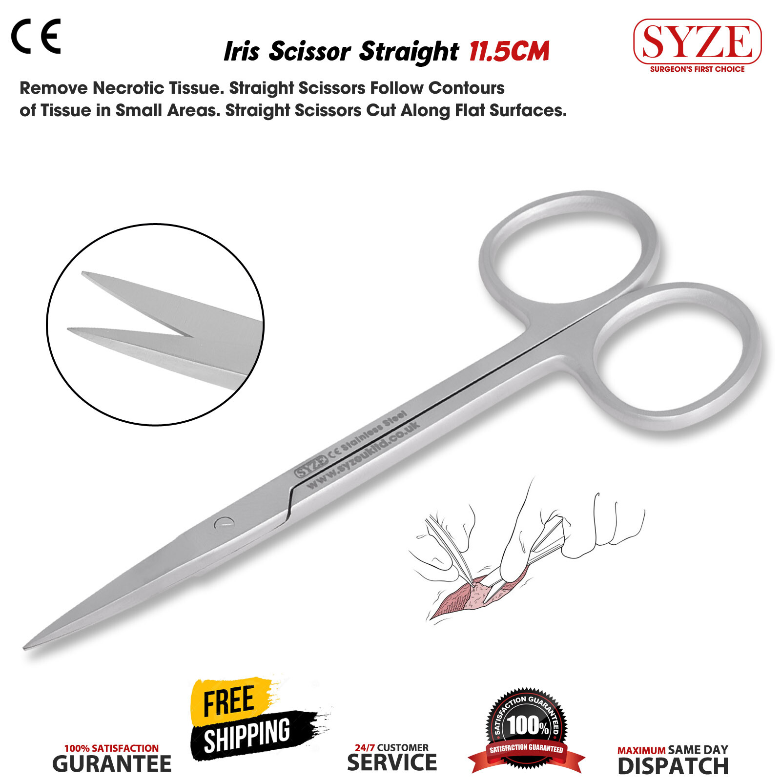 Dental Surgical Scissors Tissue Dissecting Micro Suture Dissecting ...