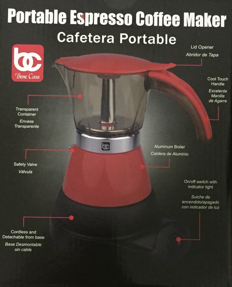 Bene Casa Cuban Electric Espresso Maker 1‑3 Cup – Portable Coffee ...