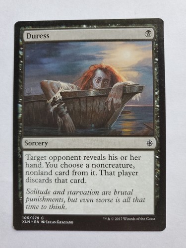 MTG Magic The Gathering Card Duress Sorcery Black Ixalan 2017 | eBay