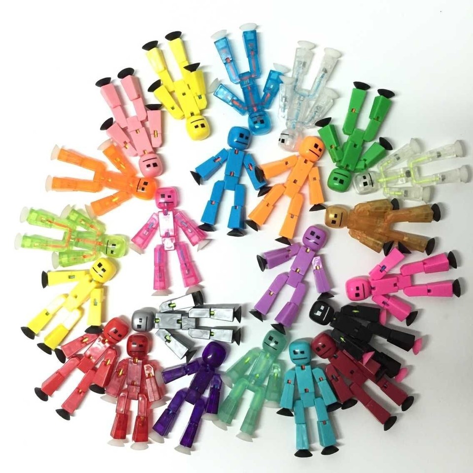 Random 4pcs Zing Stikbot ROBOT ANIMATION Single Figures Kid toys gifts ...