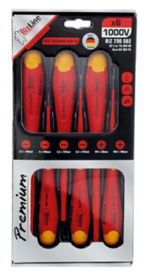 BizLine I-SLIM SCREWDRIVERS SET BIZ790082 1000V 6Pieces Insulated ...