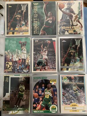 9 Card Lot Shawn Kemp Seattle Super Sonics Portland Blazers Orlando ...