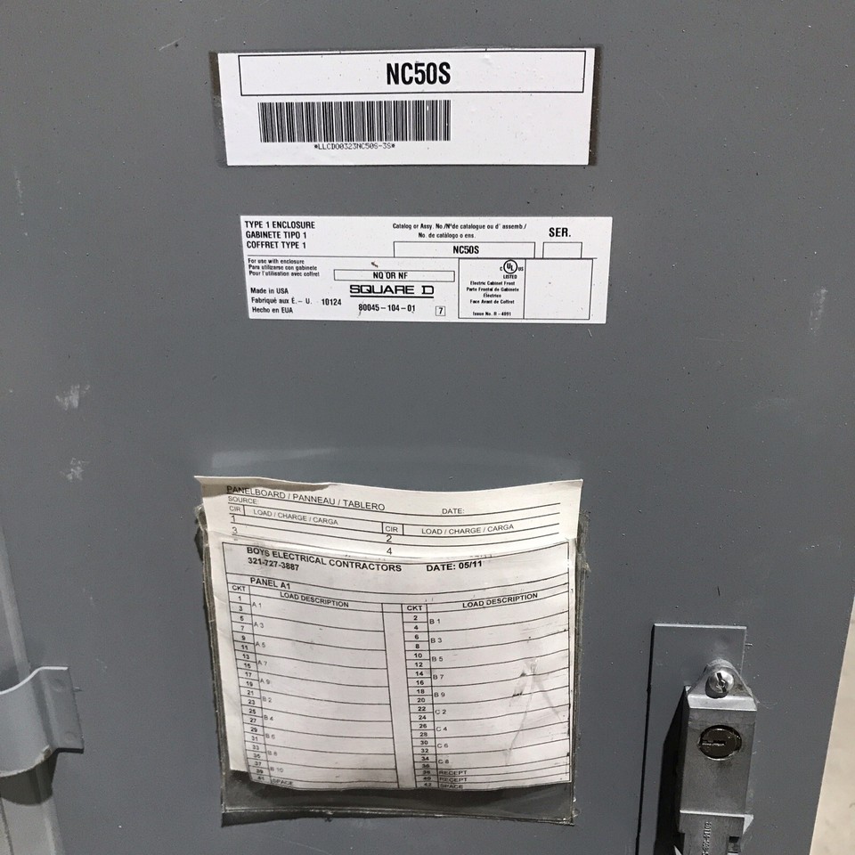 Square-D NC50S/MH50 Panelboard Enclosure Surface Cover 20in W x 50in H ...