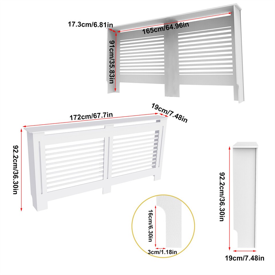 Modern Radiator Cover Extra Large Barrier Fence Heater Cabinet Shelf ...