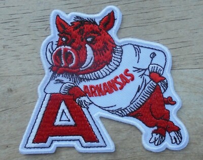 Arkansas Razorbacks HOGS Iron-On Patch patch 3.50" X 2.5" | eBay