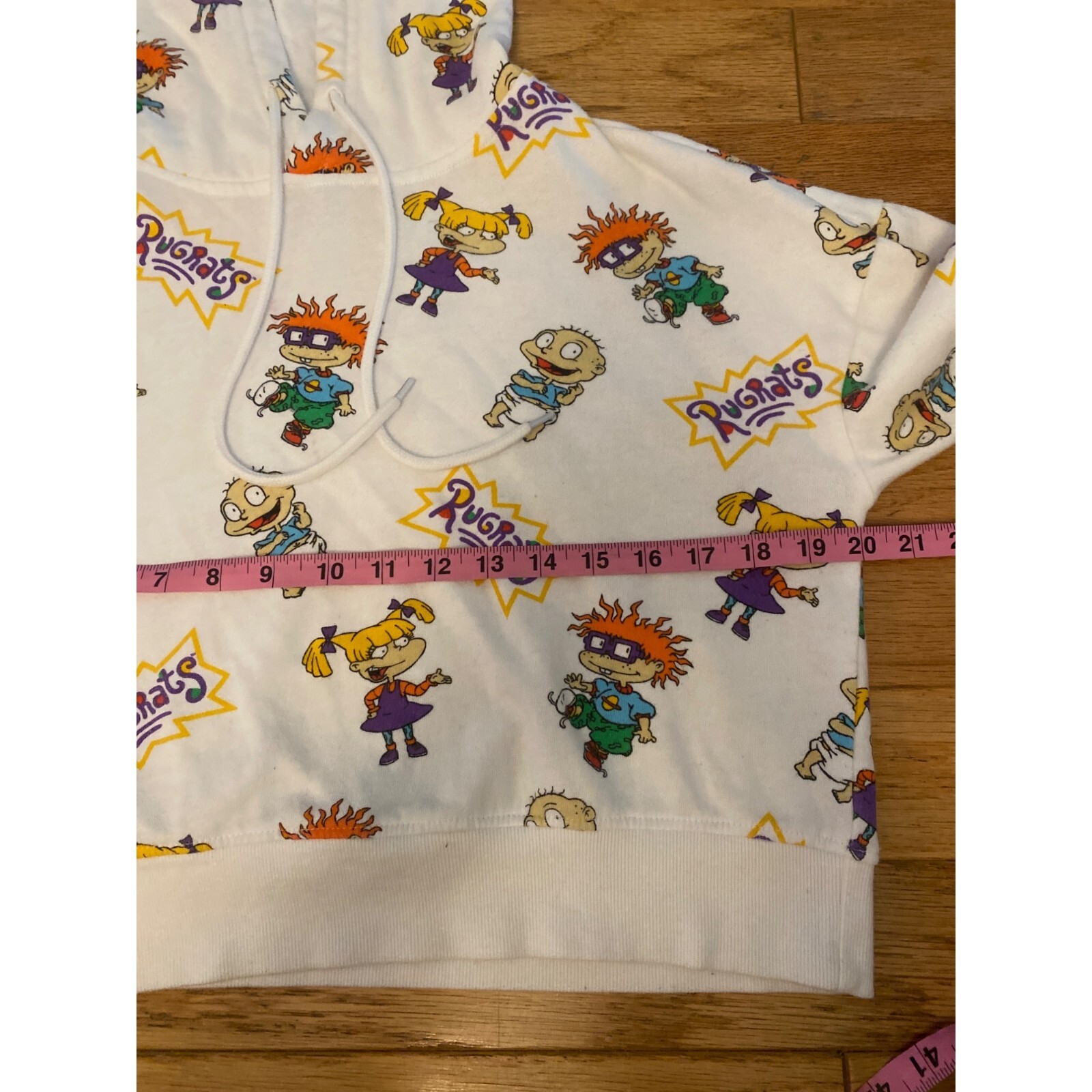 Nickelodeon women's 90's rugrats graphic cropped hood… - Gem