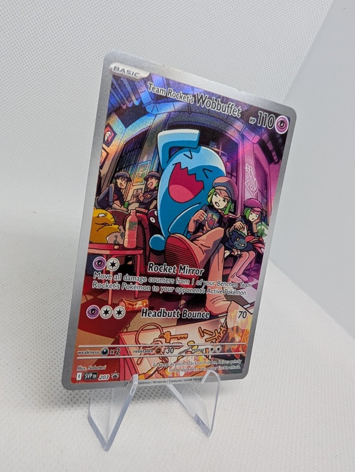 Team Rocket's Wobbuffet 203 Destined Rivals Black Star Promo Pokémon ...
